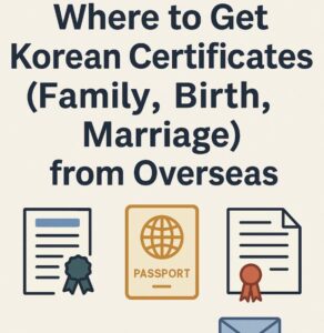 Where to Get Korean Certificates (Family, Birth, Marriage) from Overseas
