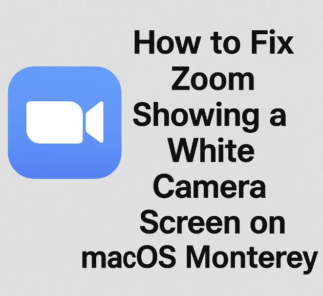 How to Fix Zoom Showing a White Camera Screen on macOS Monterey ...